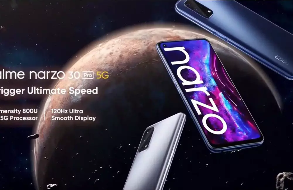 Realme Narzo 30 Kulawarga resmi diajukake, kanthi tws-headphone lan sawetara aksesoris