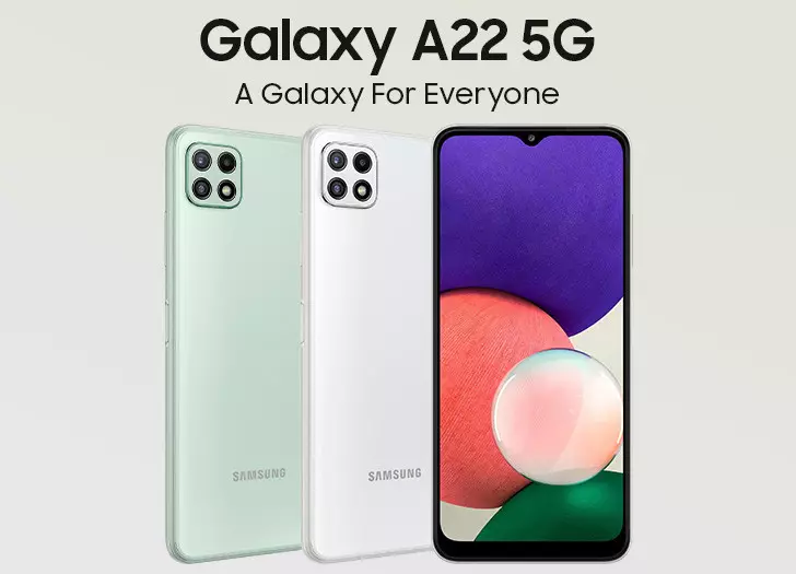 Samsung Galaxy A22: Чоң батарейка менен смартфон