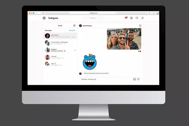 Tagad Instagram ziņas var nosūtīt, izmantojot pārlūkprogrammu