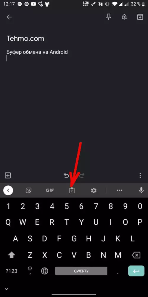 Clipboard di Android: Di mana mencari cara menggunakan 19496_2