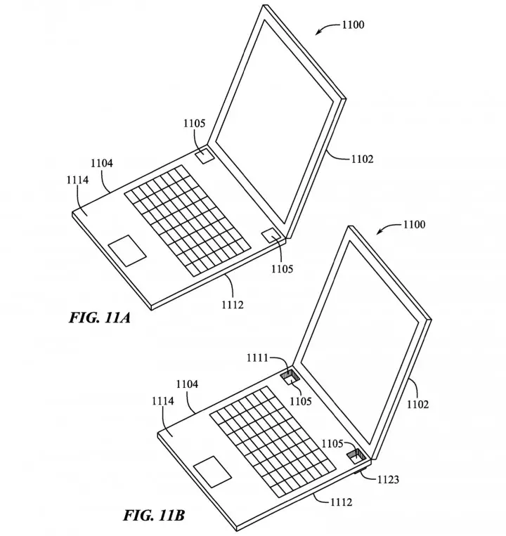 Patenty Apple chowane nogi dla MacBooka Pro 20948_4