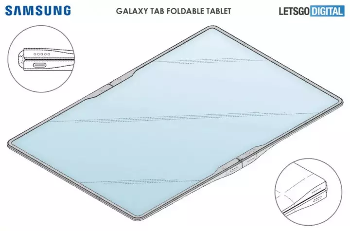 Schematic Mufananidzo weSamsung Galaxy Tab Folding piritsi rakaonekwa pane network 21154_1