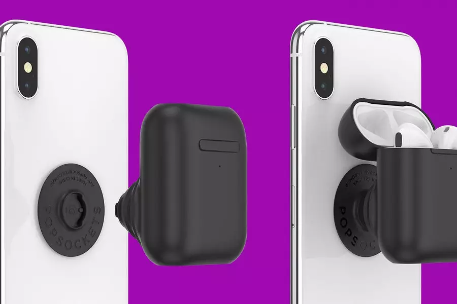 Popgrip Airpods Holder - iPhone Holder mei de Mount fan koptelefoan