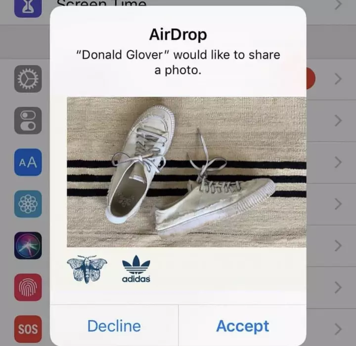 Airdrop helped Roiper Childish Gambino distribute branded sneakers