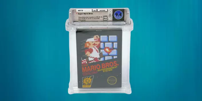 Cartridge Super Mario Bros. Sold ing lelang kanggo jumlah rekaman
